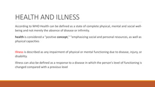 MEDICAL SOCIOLOGY, SOCIAL PERSPECTIVE... | PPTX