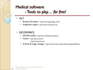 Medical software - Trends, Standards & Future | PPT