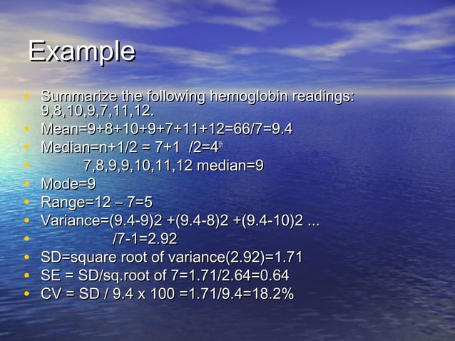 Medical statistics | PPT | Science