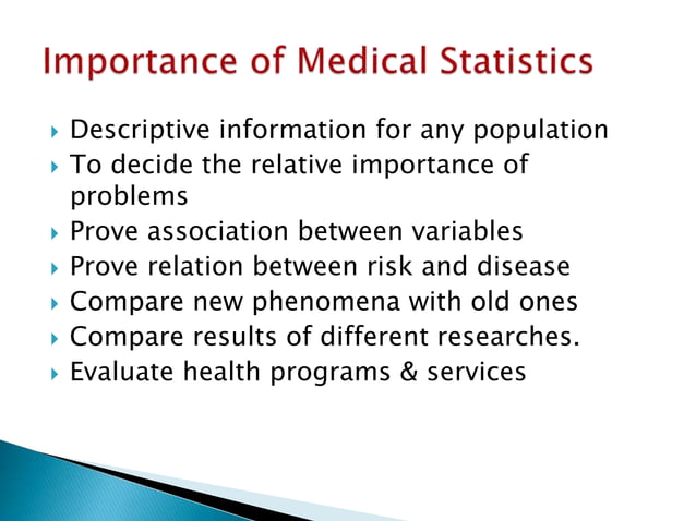 Medical Statistics.pptx | Science