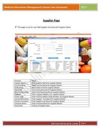 Medical store inventory management software user manual by shital ...