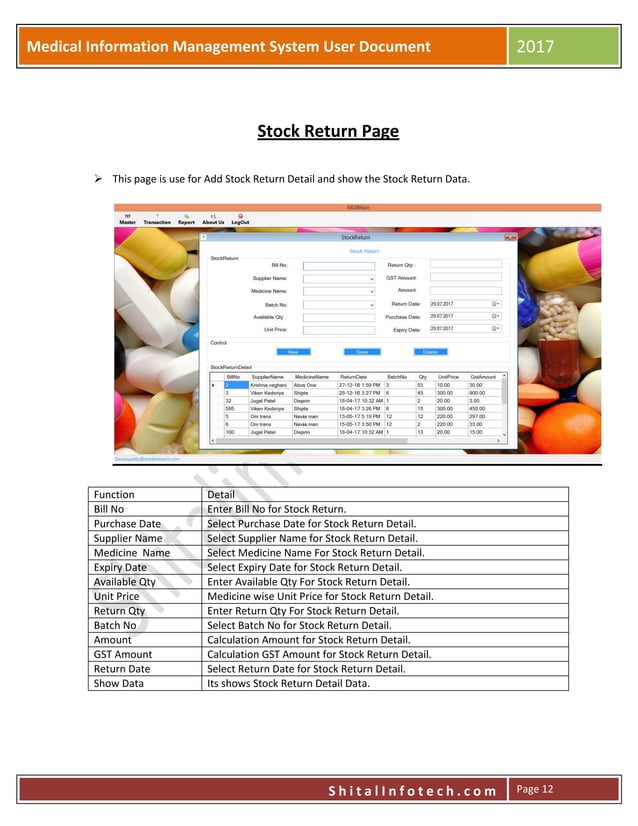 Medical store inventory management software user manual by shital ...