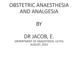 Medical student lecture Obstetric anaesthesia_074208.pptx