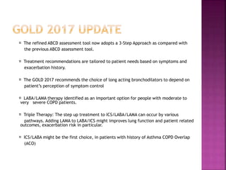 Medical surgical management of copd (GOLD 2016-2017) | PPTX