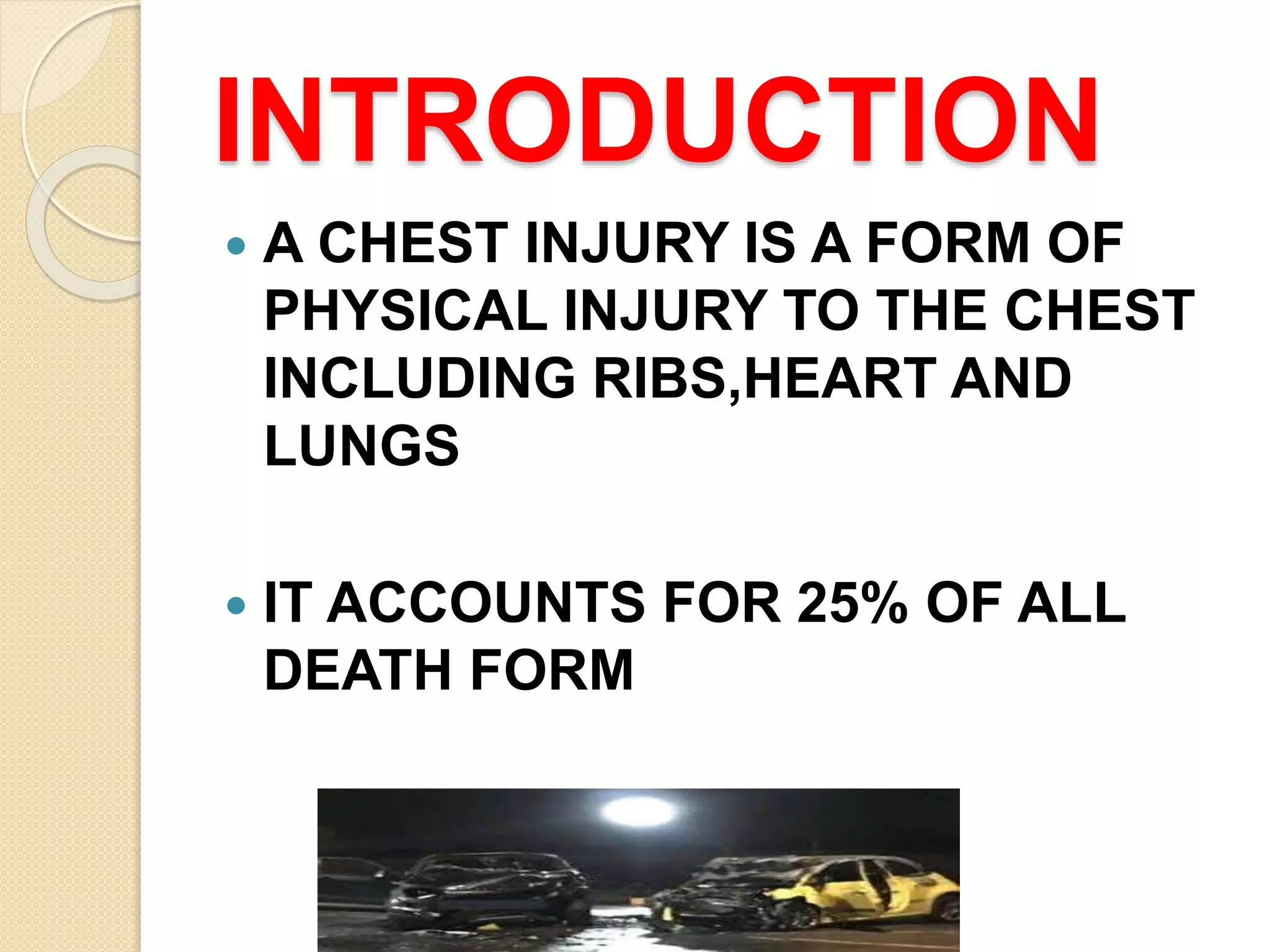 Medical surgical nursing ppt on chest injuries | PPTX