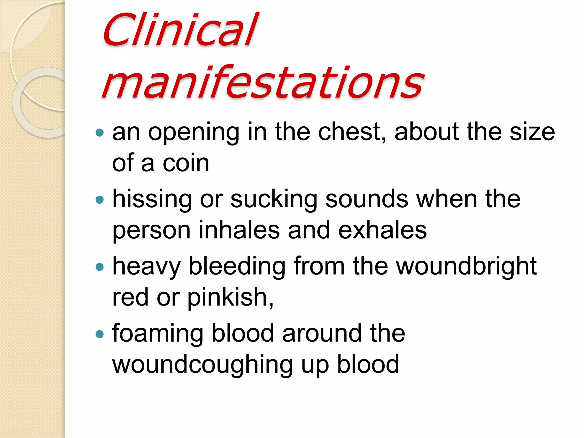 Medical surgical nursing ppt on chest injuries | PPTX