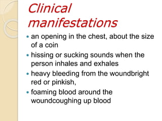Medical surgical nursing ppt on chest injuries | PPTX