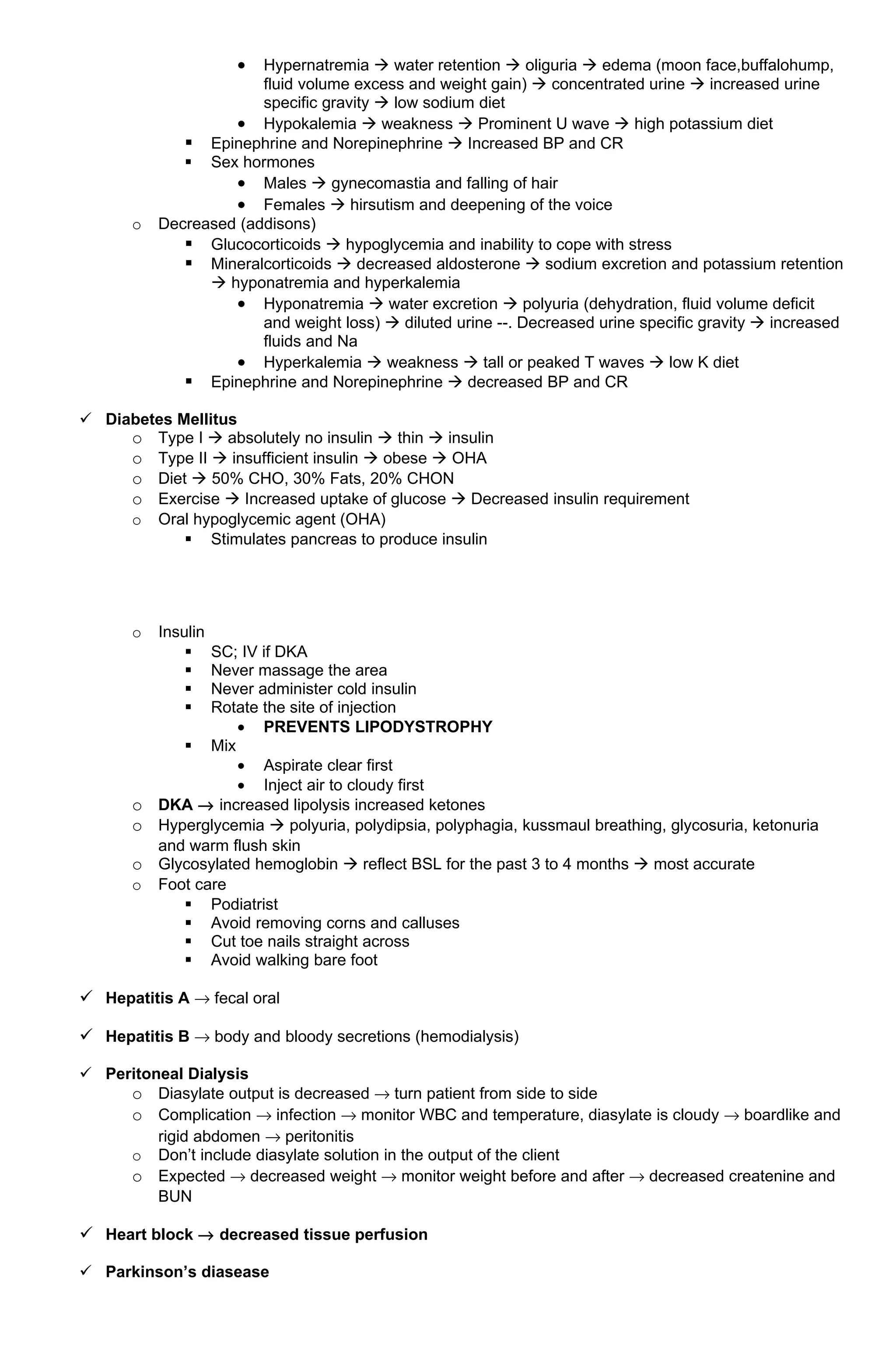 Medical surgical nursing bullets | DOC