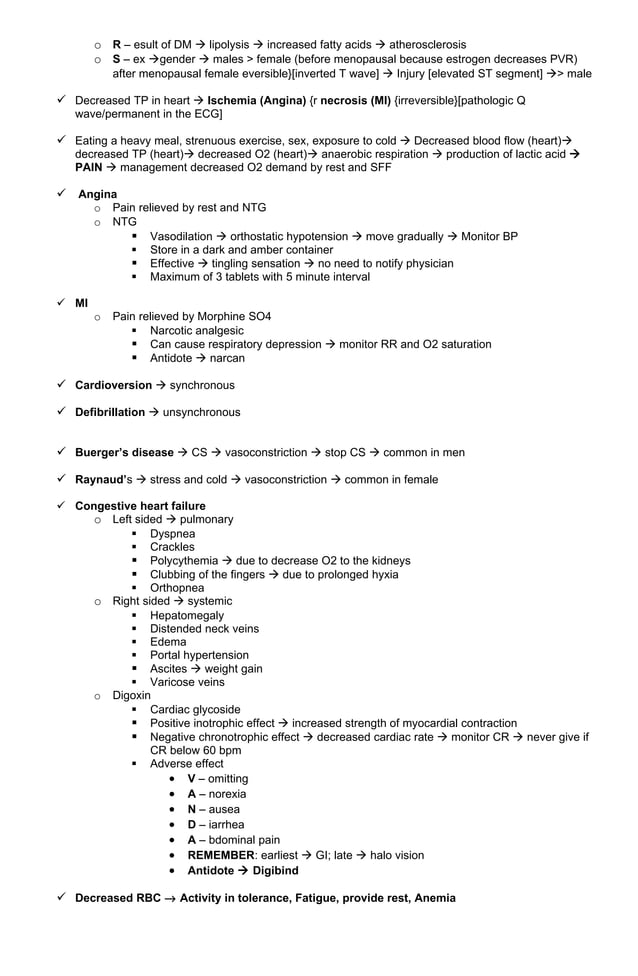Medical surgical nursing bullets | DOC | Brain and Nervous System ...