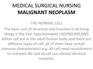 MEDICAL SURGICAL NURSING neoplasmppt.pptx