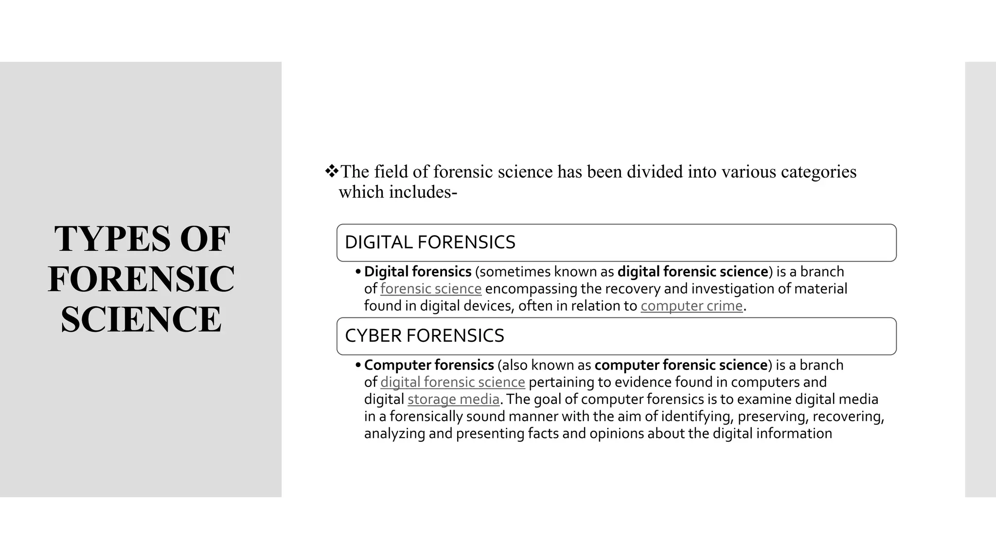 Medical technology and forensic science | PPTX