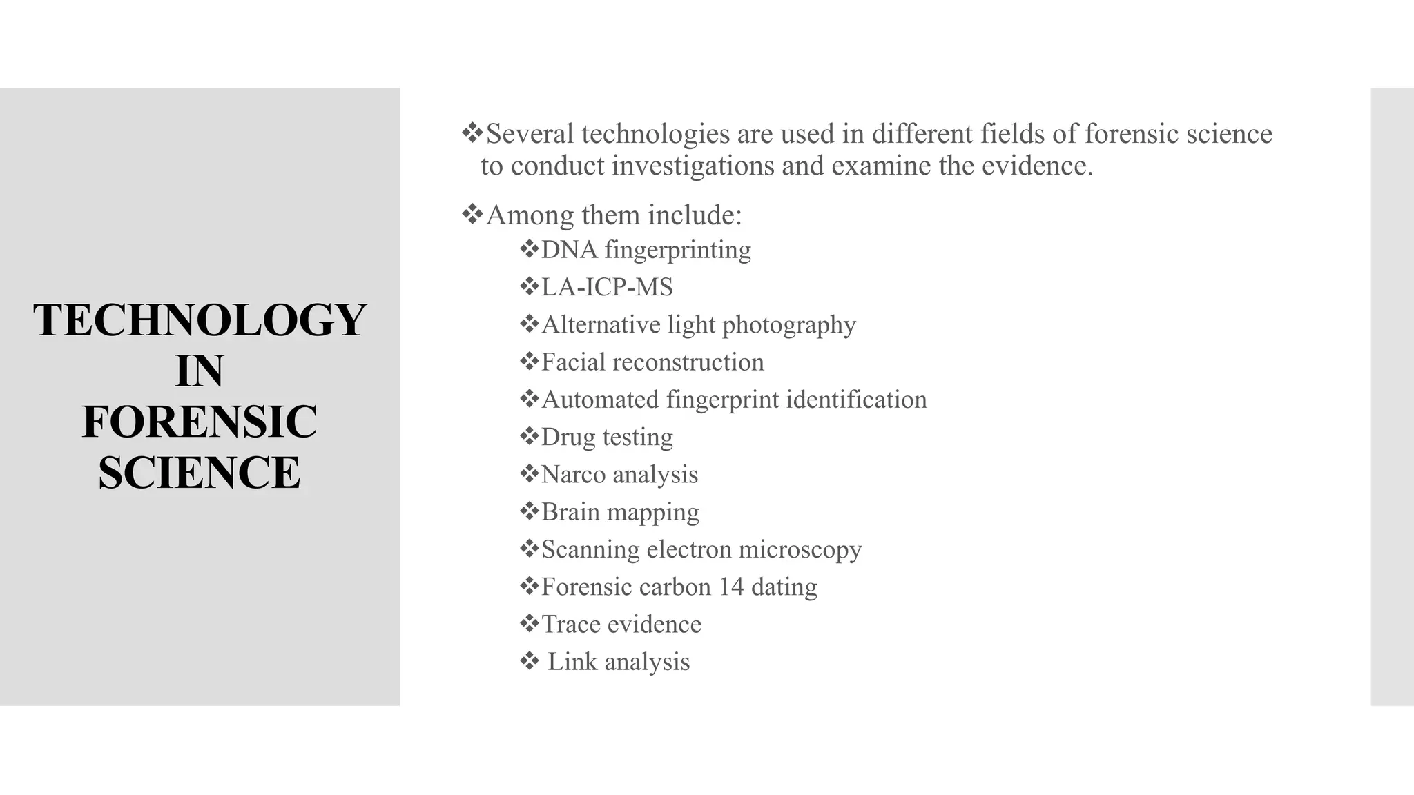 Medical technology and forensic science | PPTX