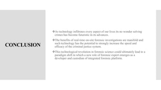 Medical technology and forensic science | PPTX