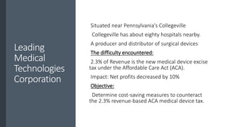 Medical Technology Corporation –MTC Assignment.pptx