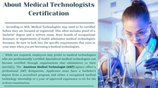 Medical Technologist: Job Description, Duties and Requirements | PPT