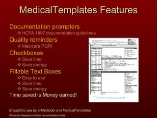 Medical Templates Making Medical Documentation Simple And Painless | PPT