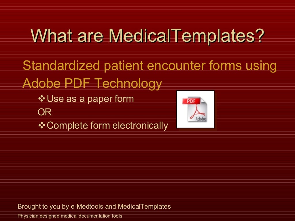 Medical Templates Making Medical Documentation Simple And Painless