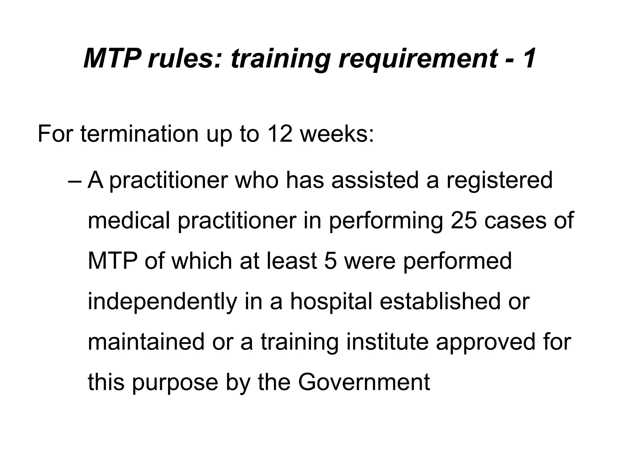 Medical termination of pregnancy (mtp) act | PPTX