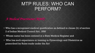 Medical Termination of Pregnancy Act | PPT