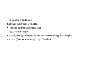Medical terminologies used in clinical settings ppt | PPTX