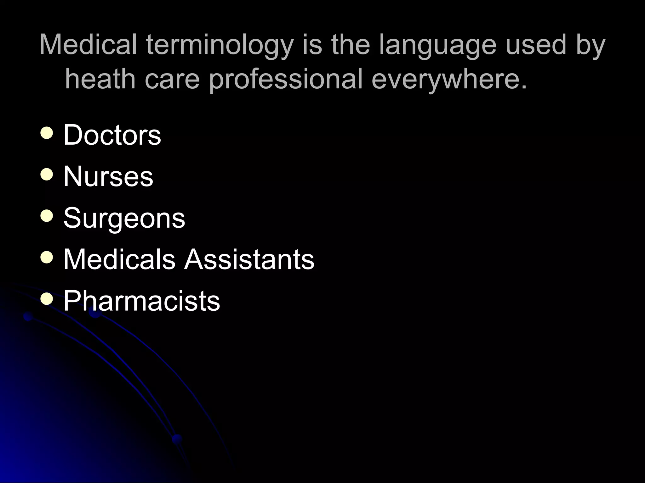 Medical Terminology | PPT