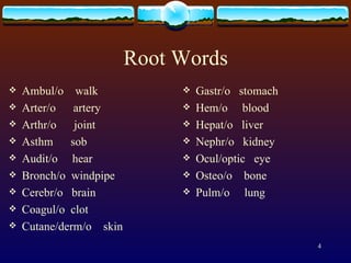 Medical terminology | PPT