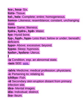 Medical terminology | ODT | Lung and Respiratory Health | Diseases and ...