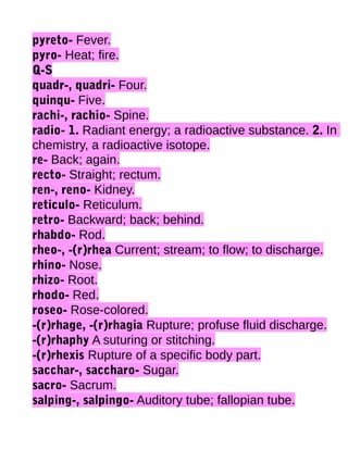 Medical terminology | ODT | Lung and Respiratory Health | Diseases and ...