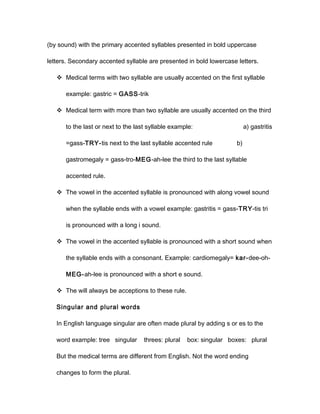 Medical terminology | DOC | Healthcare Industry | Industries