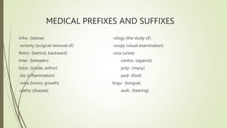 Medical Terminology.pptx | Lung and Respiratory Health | Diseases and ...