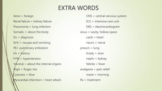 Medical Terminology.pptx | Lung and Respiratory Health | Diseases and ...
