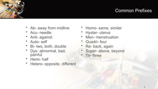 medical terminology in the medical field | PPTX