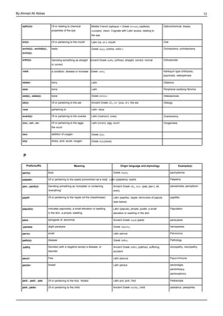 Medical terminology roots-suffixes-and-prefixes اللواحق والبادئات | PDF