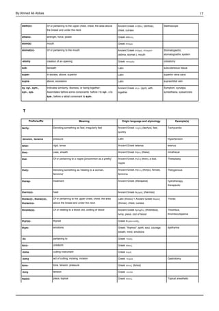 Medical terminology roots-suffixes-and-prefixes اللواحق والبادئات | PDF