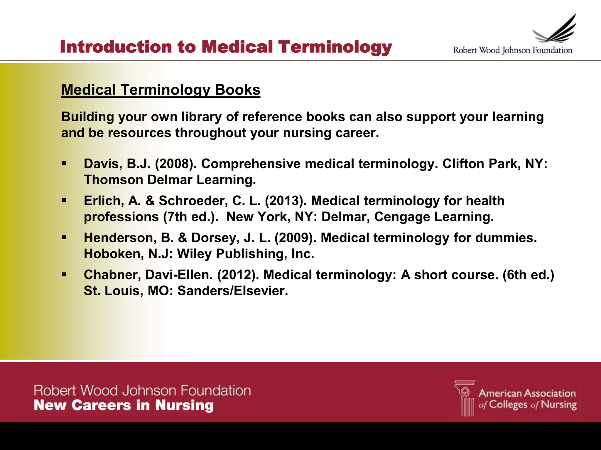 Medical terminology 2012 | PPTX