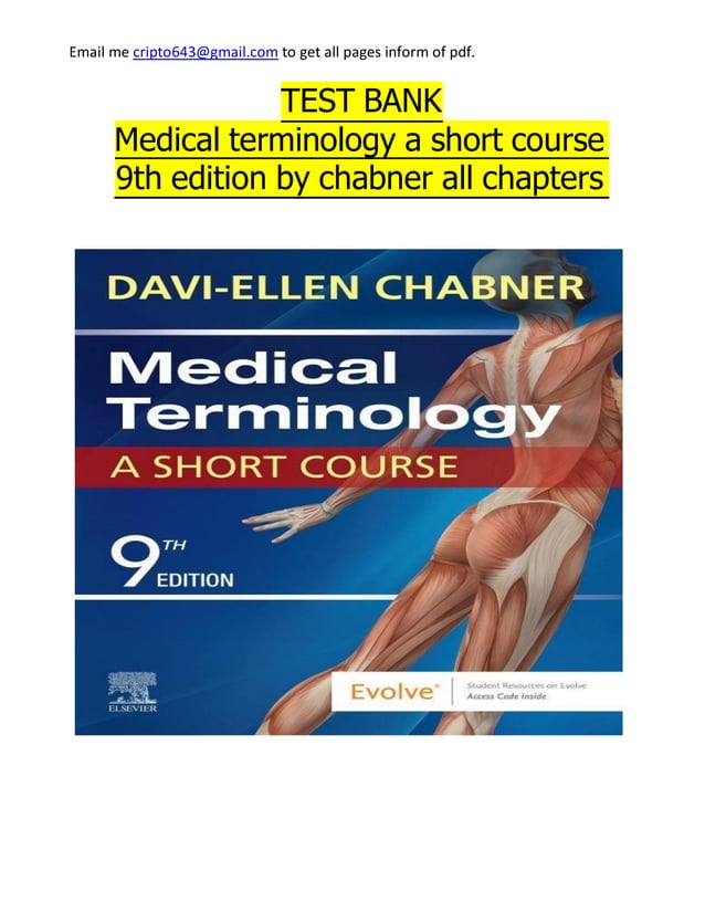 Medical terminology a short course 9th edition by davi ellen chabner (1 ...