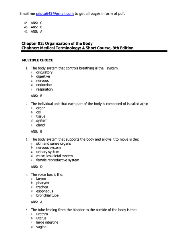 Medical terminology a short course 9th edition by davi ellen chabner (1 ...