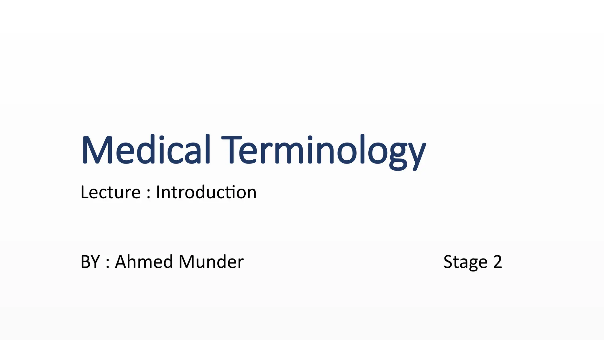 Introduction to Medical Terminology and how to understand it | PPTX ...