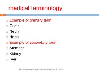 introduction to medical terminology | PPSX