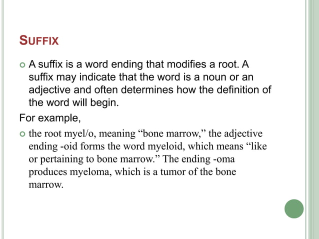 Presentation Medical terminology prefix,suffix.pptx | Bone and Joint ...