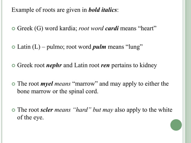 Presentation Medical terminology prefix,suffix.pptx | Bone and Joint ...