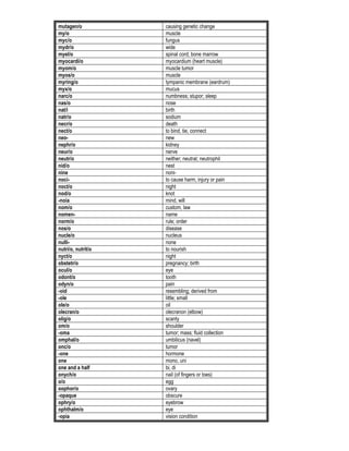 Medical term list | PDF
