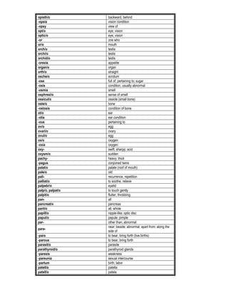 Medical term list | PDF