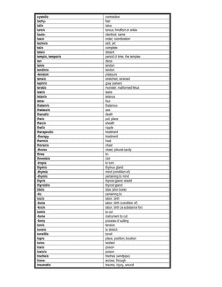 Medical term list | PDF