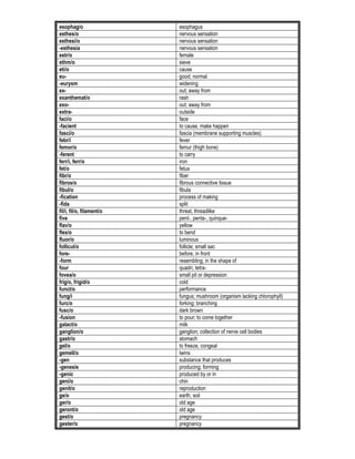 Medical term list | PDF | Lung and Respiratory Health | Diseases and ...