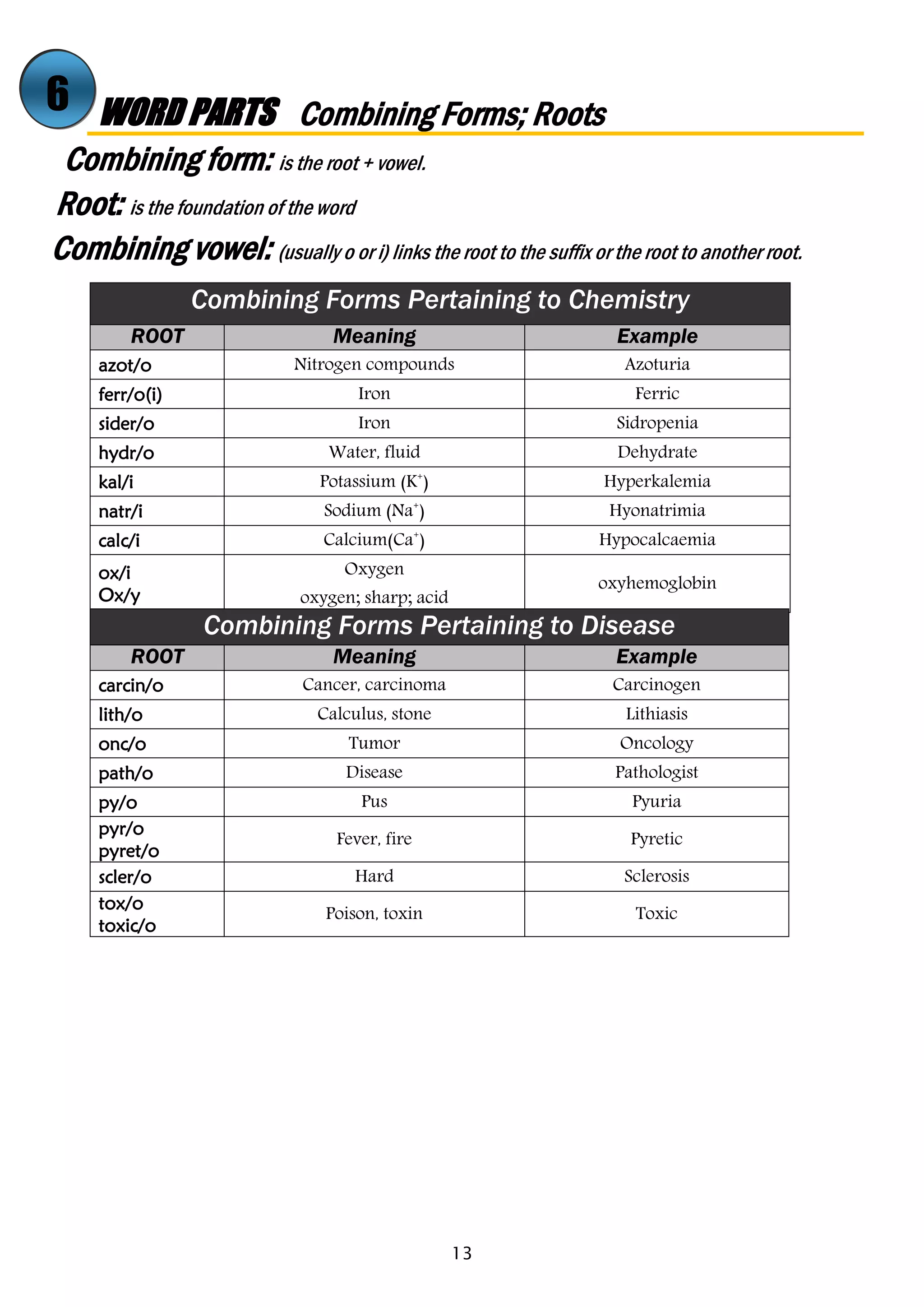 Medical Terminology Part 1; Prefixes, Suffixes, Combining Forms | PDF