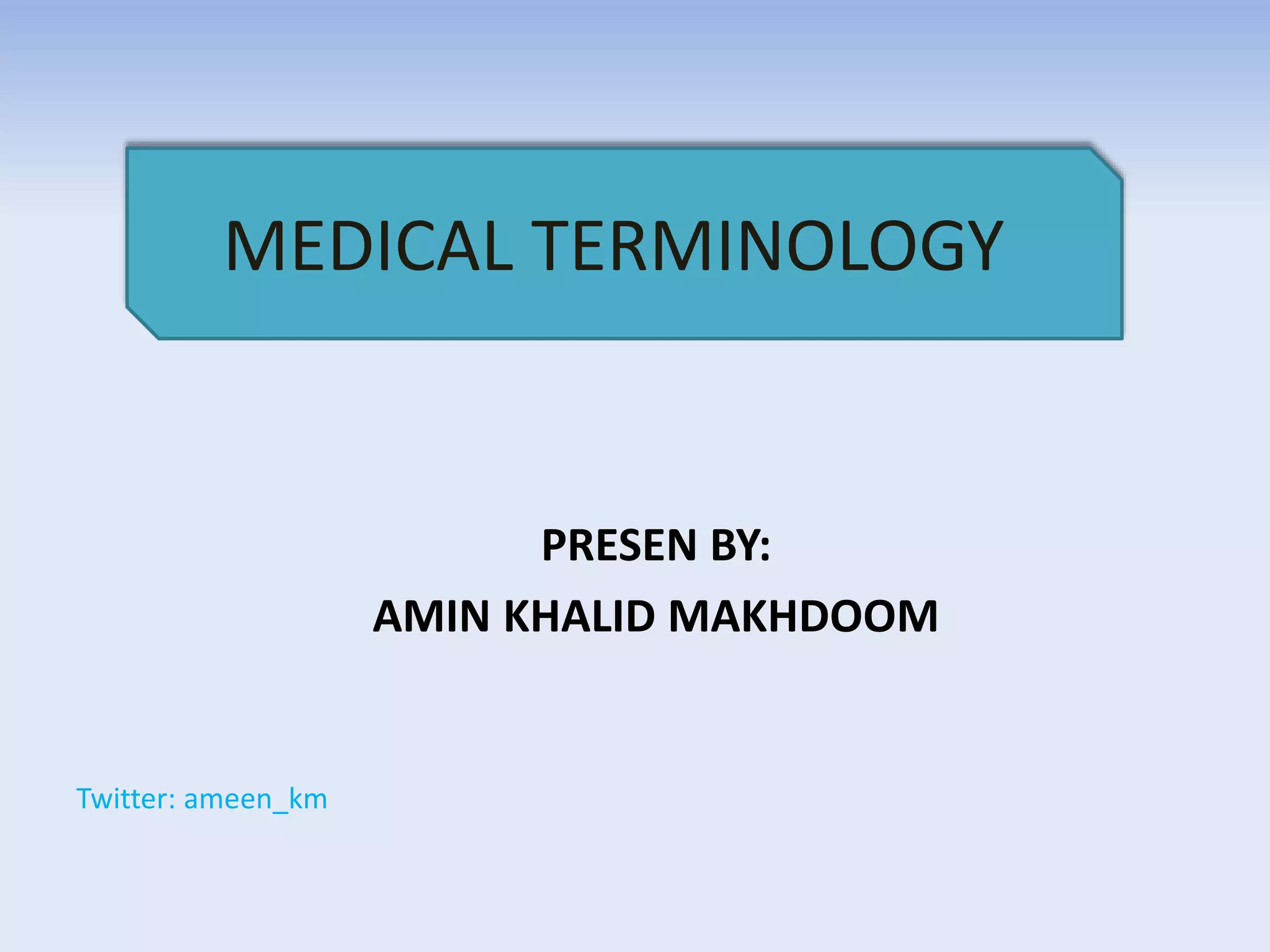 Medical terms | PPT