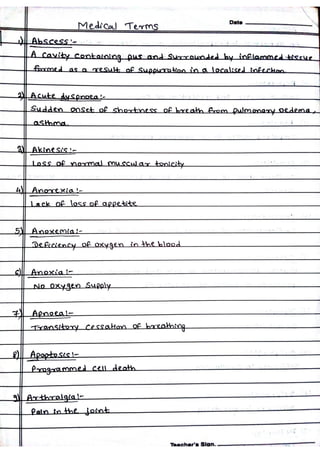 Medical Terms | PDF