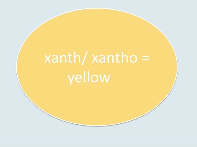 Medical terms: colors