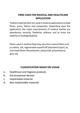 Medical textile | DOCX